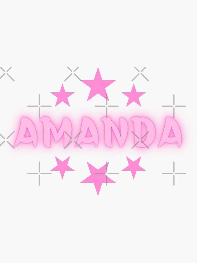 "Lovely Girl Named Amanda" Sticker by PatternsUp | Redbubble