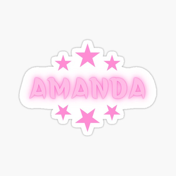 "Lovely Girl Named Amanda" Sticker by PatternsUp | Redbubble