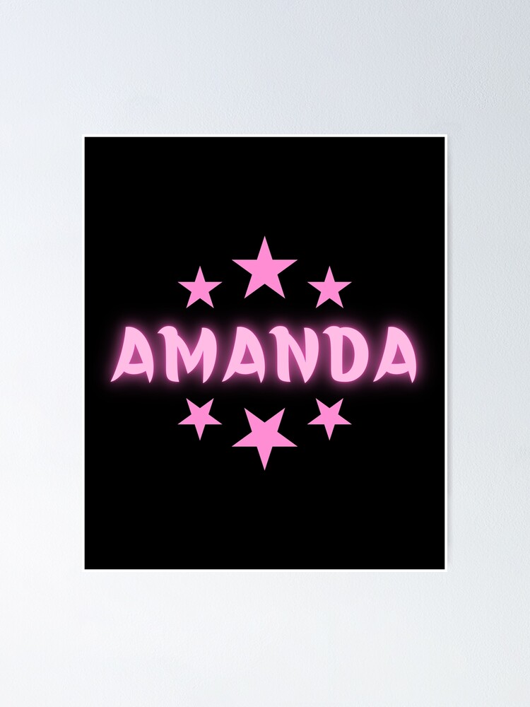"Lovely Girl Named Amanda" Poster for Sale by PatternsUp | Redbubble