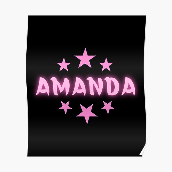 "Lovely Girl Named Amanda" Poster for Sale by PatternsUp | Redbubble