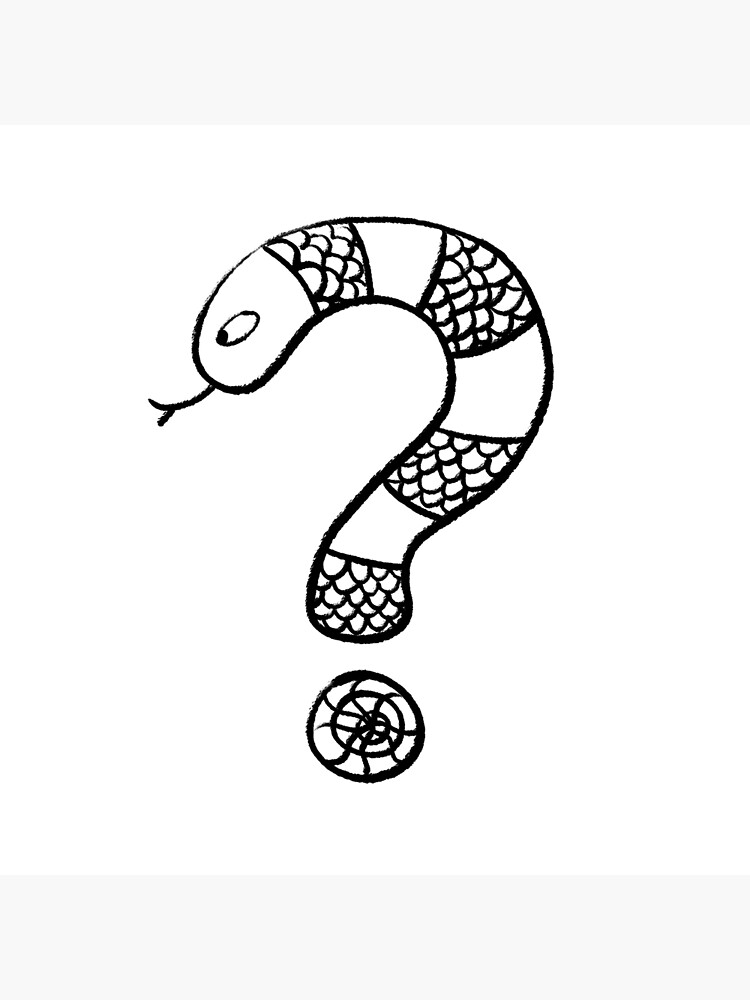 "Question Mark Snake" Poster for Sale by KidInTheCave | Redbubble