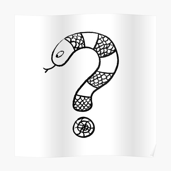 "Question Mark Snake" Poster for Sale by KidInTheCave | Redbubble
