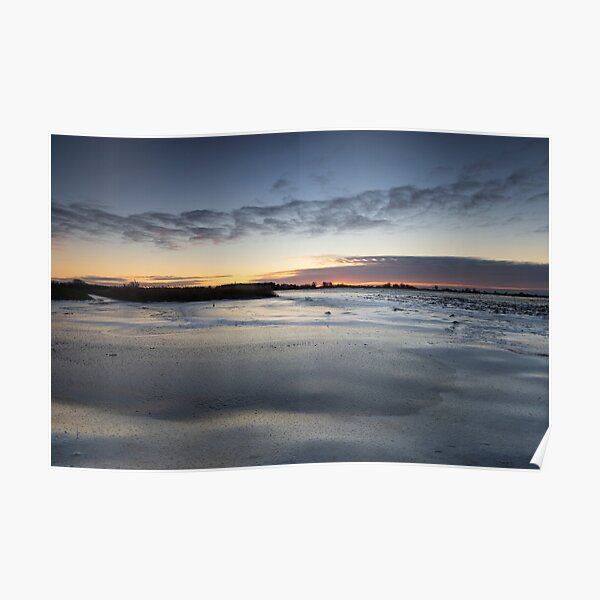 "Last Light on the Frozen Salt Marsh" Poster by Kasia-D | Redbubble