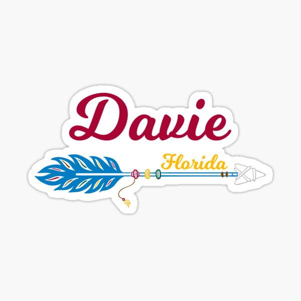 "Davie Florida Featuring Arrow with Feather" Sticker for Sale by ...