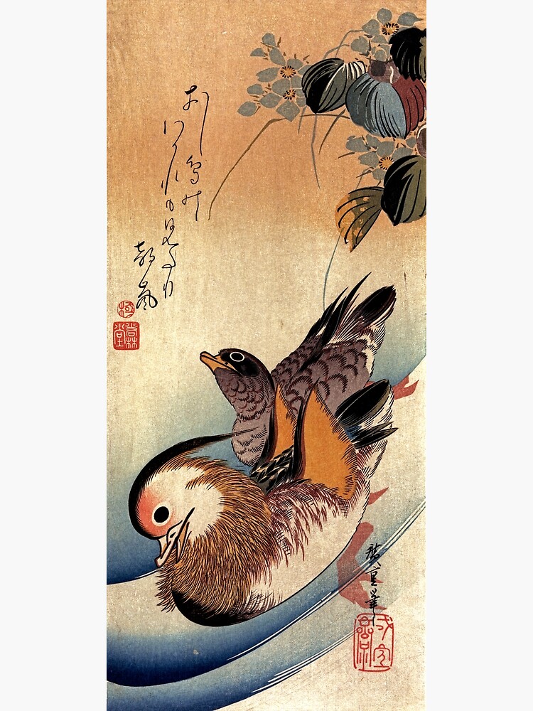 "Oshidori (Mandarin Ducks), Utagawa Hiroshige, circa 1830 - 1838" Poster for Sale by geraldo-r2 ...