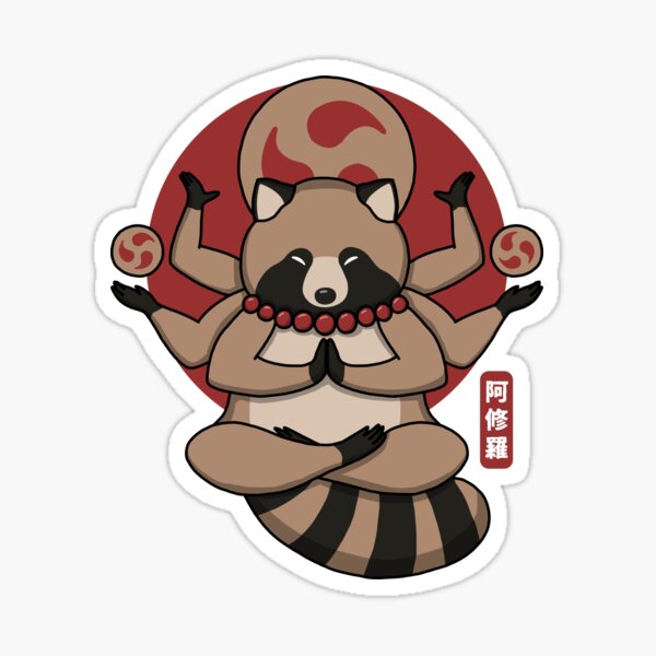 "Asura Tanuki" Sticker for Sale by Sthyouneed | Redbubble