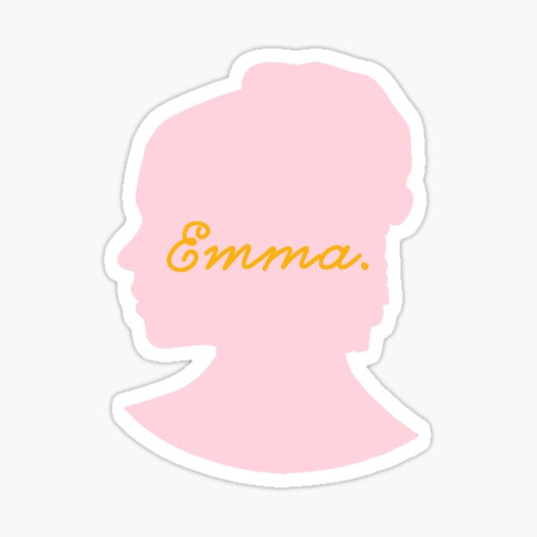 "Emma. silhouette Jane Austen" Sticker for Sale by sourcandystudio ...