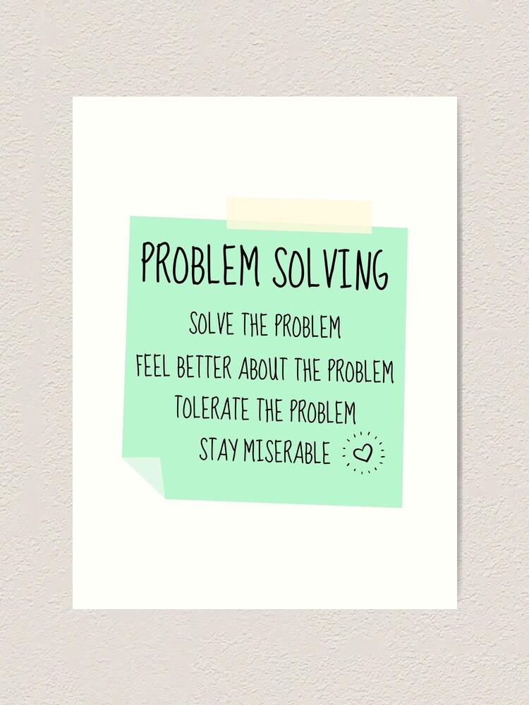 "DBT Skills Problem Solving" Art Print for Sale by sonnetandsloth ...