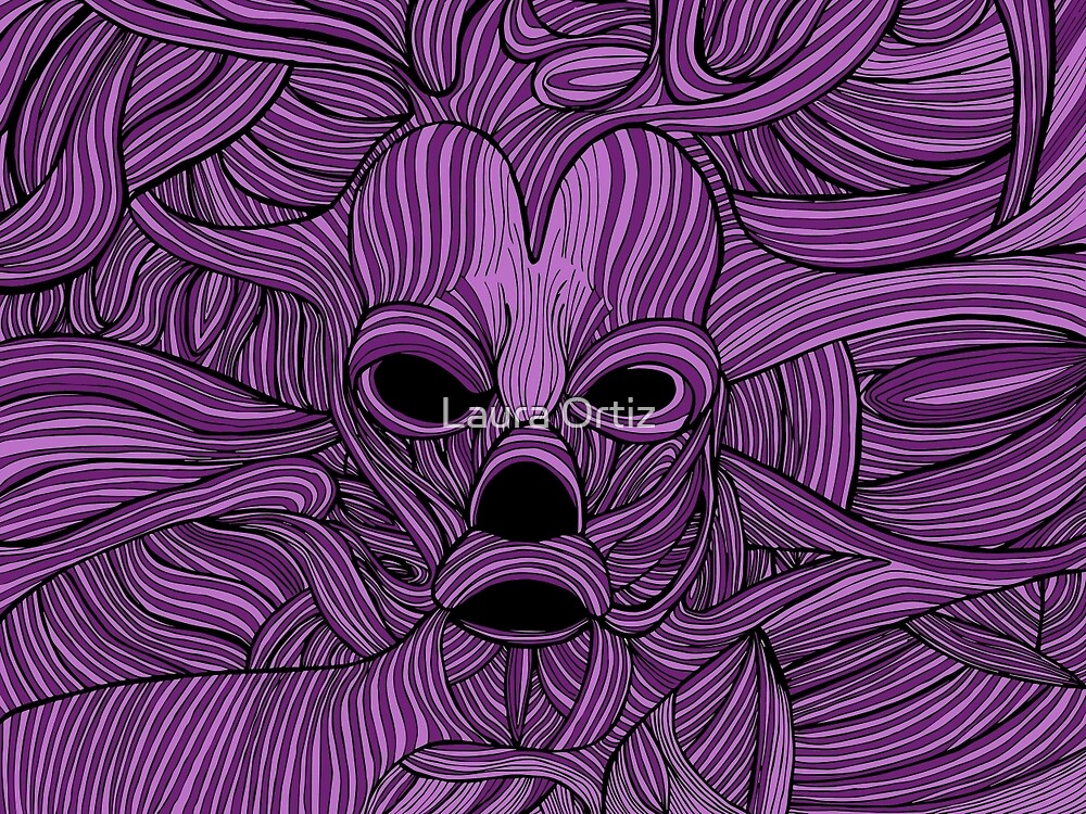 "Purple muscle" by Laura Ortiz | Redbubble