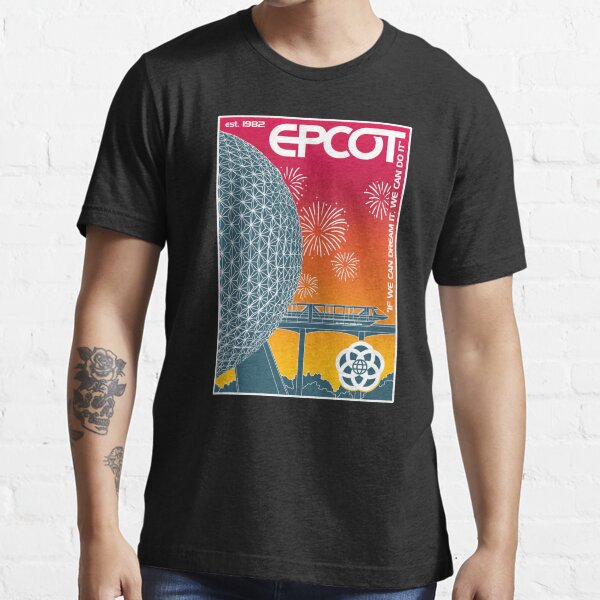 "Epcot Center (Retro Rainbow) " T-shirt for Sale by TheMagicalShops ...