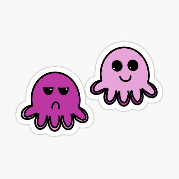 "Reversible Octopus" Sticker for Sale by Norasolvik | Redbubble