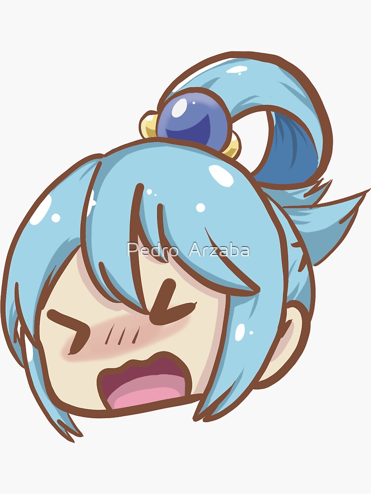"aqua from konosuba chibi style" Sticker for Sale by pedroarts6 | Redbubble