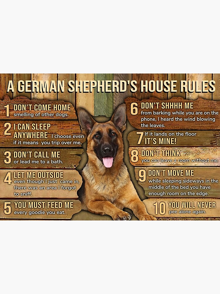 "My House My German Shepherd My Rules Horizontal" Bath Mat for Sale by ...