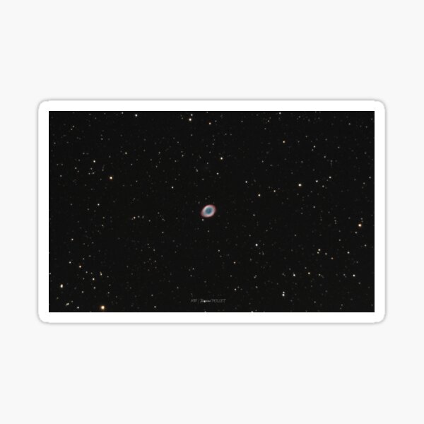 "M57 - Lyra Nebula" Sticker for Sale by bpollet | Redbubble