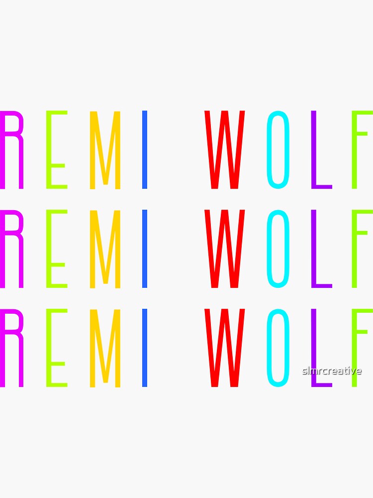 "Remi Wolf Remi Wolf Remi Wolf" Sticker by slmrcreative | Redbubble