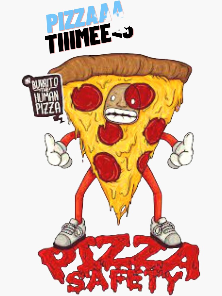"pizza time" Sticker for Sale by Hyujaku | Redbubble