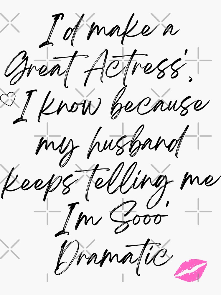 "great actress" Sticker for Sale by licorish1 | Redbubble