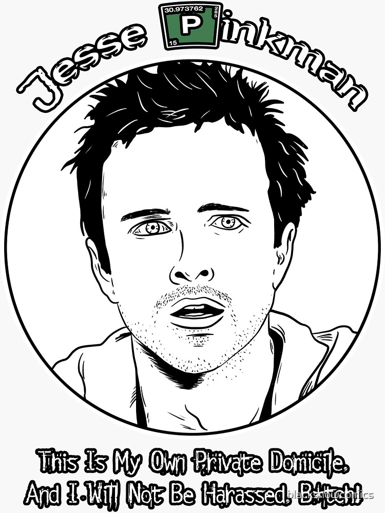 "Jesse Pinkman - Breaking Bad" Sticker by blacksnowcomics | Redbubble