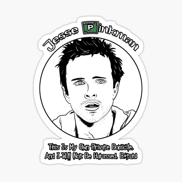 Jesse Pinkman Breaking Bad Sticker By Blacksnowcomics Redbubble