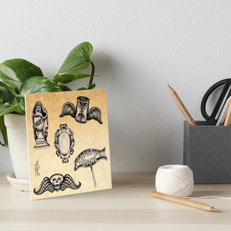 "Taphophile Flash Sheet" Art Board Print by muserwhovian | Redbubble