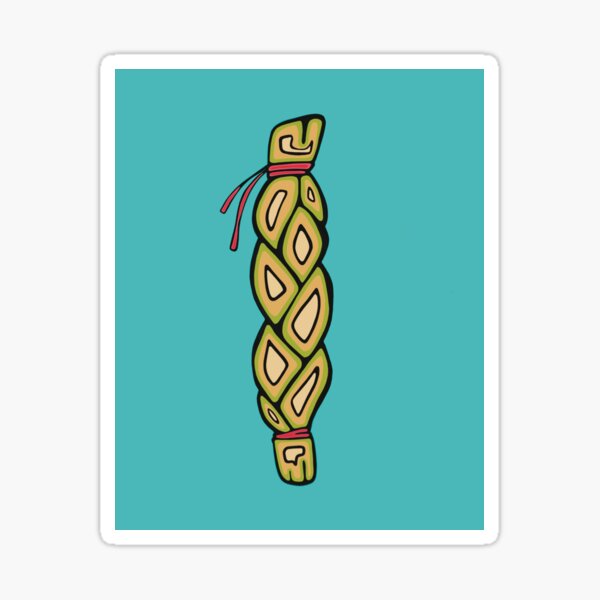 "Sweetgrass" Sticker for Sale by Zaagiidiwin | Redbubble