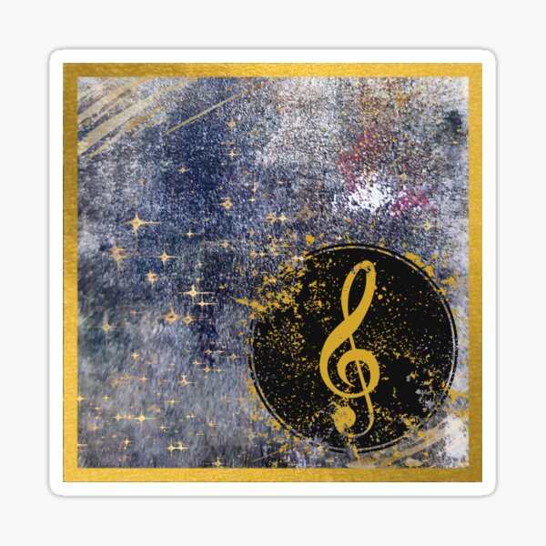 "Gold Music Note" Sticker for Sale by Project182500 | Redbubble