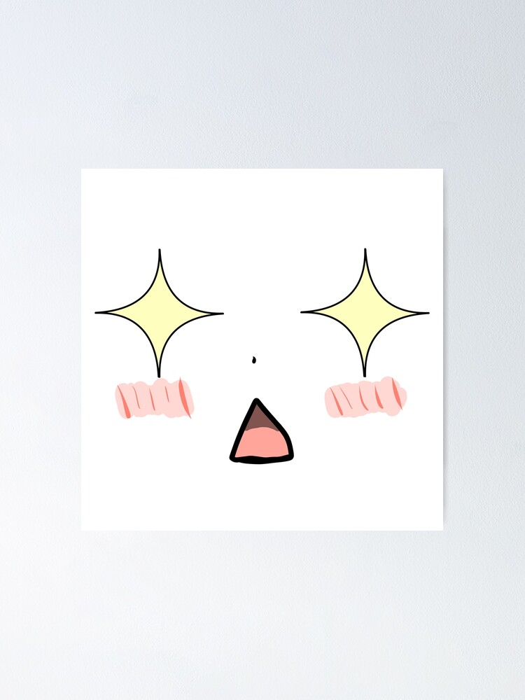"Anime wow face amazed" Poster for Sale by Nyamelon | Redbubble