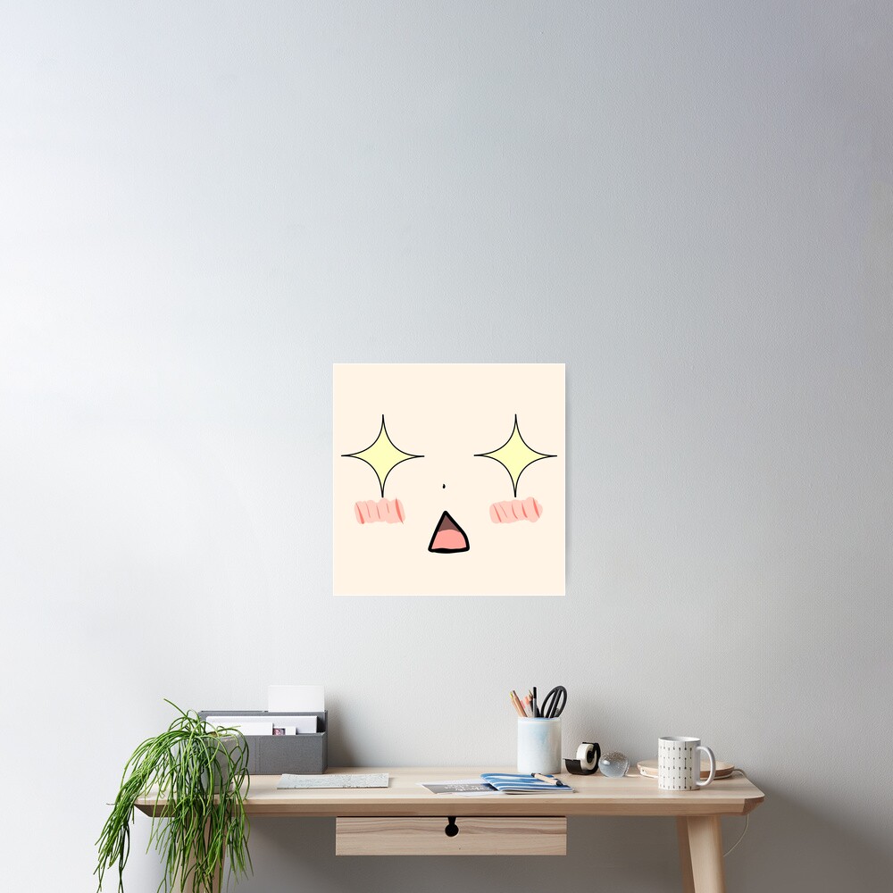 "Anime amazed face" Poster by Nyamelon | Redbubble