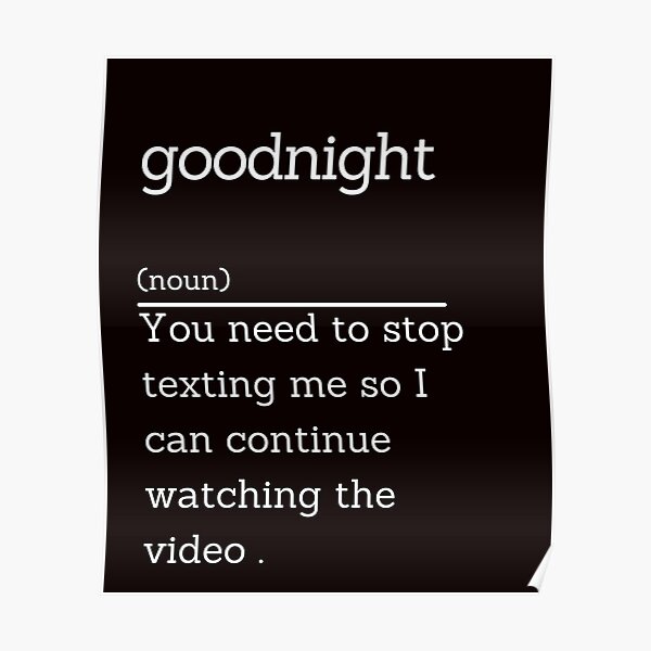 Goodnight Dictionary Definition Design Poster For Sale By DBECKY goodnight-dictionary-definition-design-poster-for-sale-by-dbecky