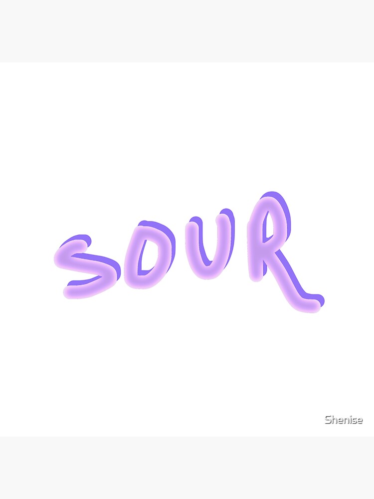 "sour word print " Sticker for Sale by Shenise | Redbubble
