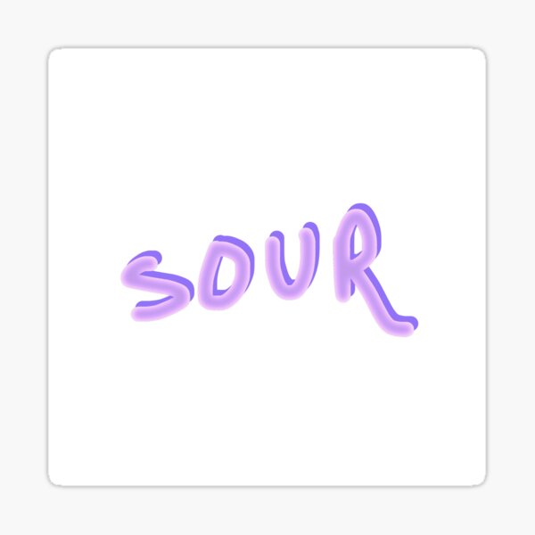 "sour word print " Sticker for Sale by Shenise | Redbubble