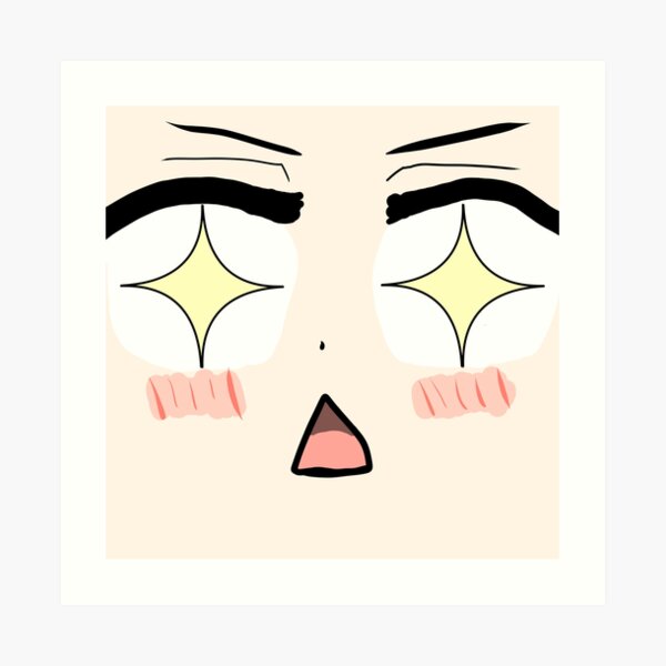 "Anime amazed face" Art Print by Nyamelon | Redbubble