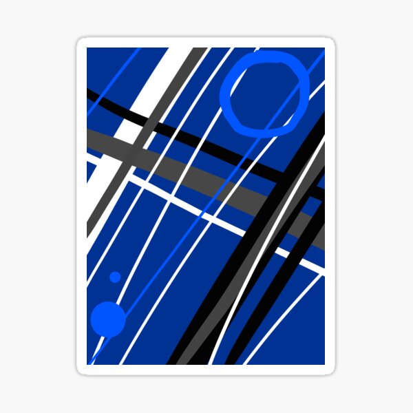 "Blue abstract painting" Sticker by Vitooka | Redbubble