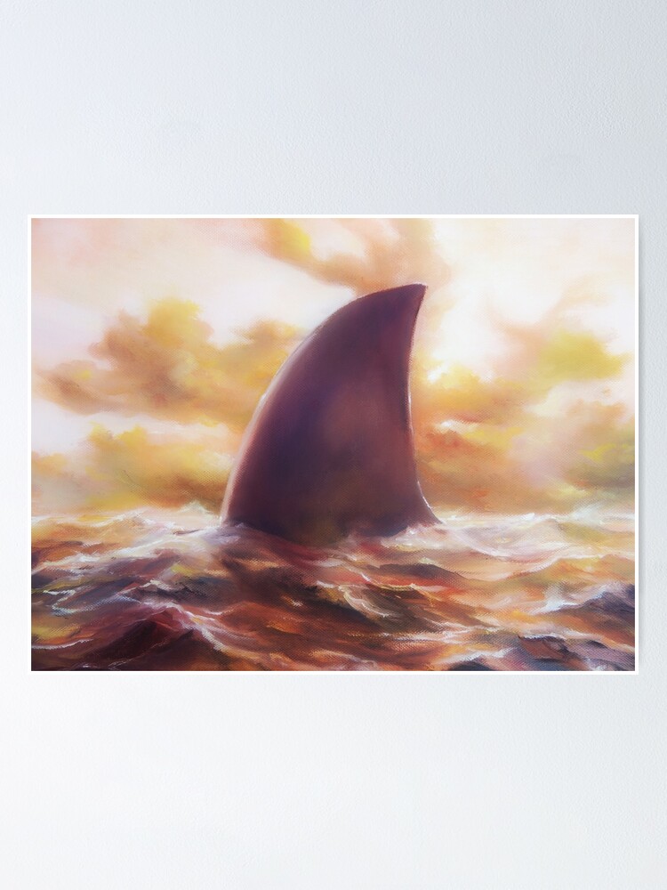 " Shark fin" Poster for Sale by Kissart | Redbubble