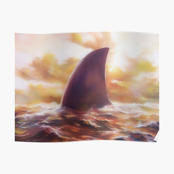 " Shark fin" Poster for Sale by Kissart | Redbubble