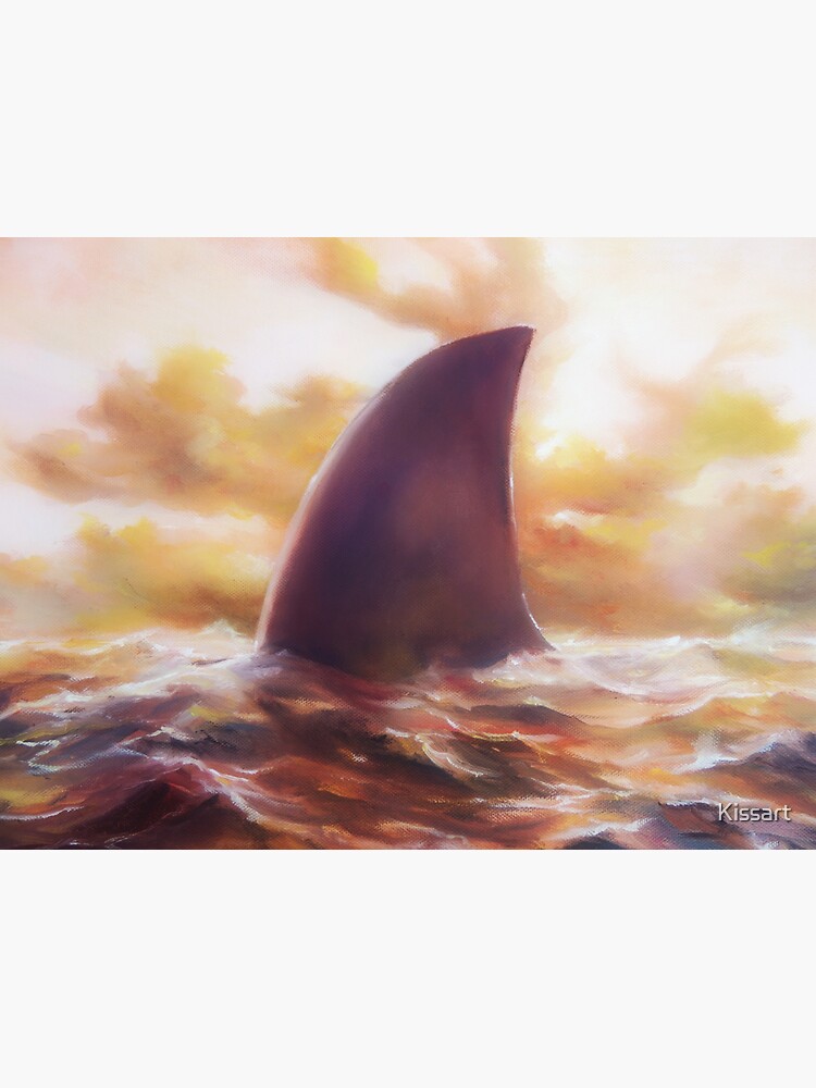 " Shark fin" Sticker for Sale by Kissart | Redbubble