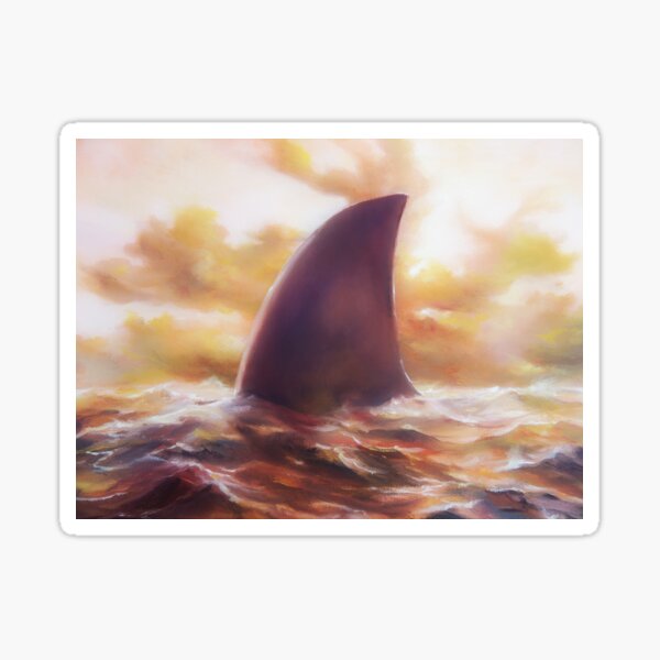 " Shark fin" Sticker for Sale by Kissart | Redbubble