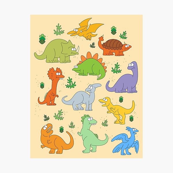 "Goofy Dinosaurs" Photographic Print for Sale by rebekieb | Redbubble