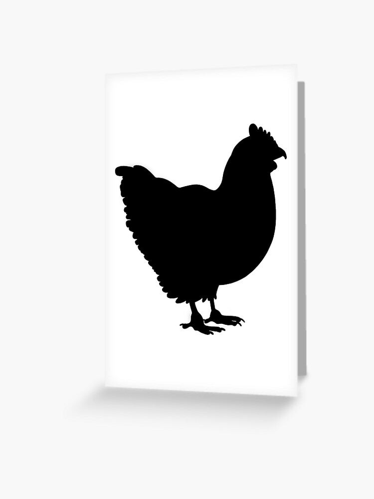 "Chicken - Silhouette" Greeting Card for Sale by Puddmuppy | Redbubble