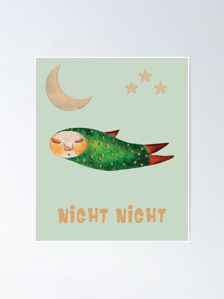 "Goodnight - sleeping fish - stars - moon - night night - succulent ...