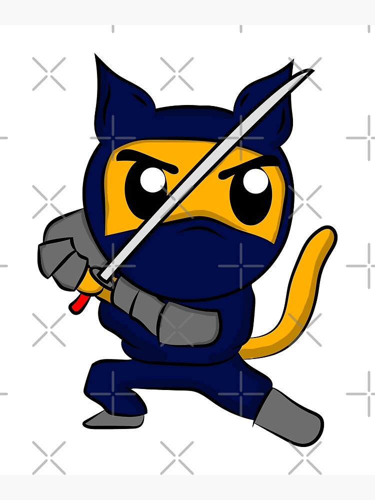 "Niinja Cat - Samurai Cat" Poster for Sale by DZ-Merch | Redbubble