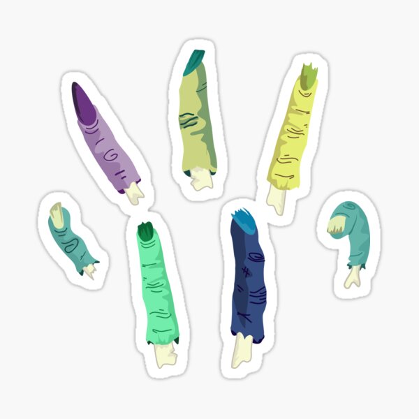 "Zombie fingers pattern and stickers" Sticker for Sale by Colorstorming ...