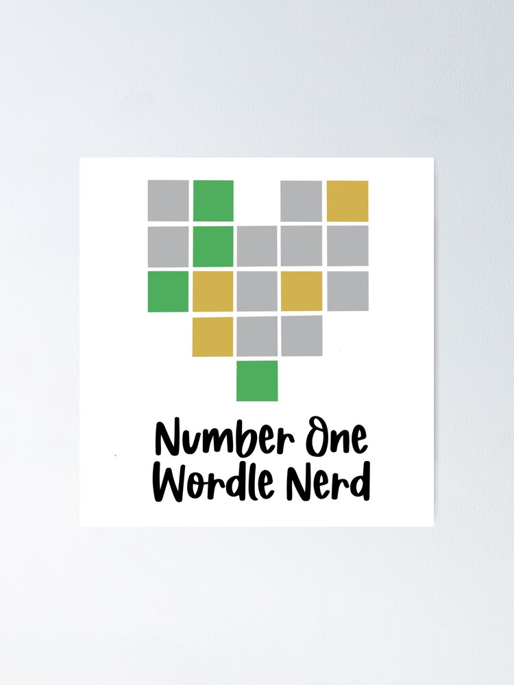 "Number One Wordle Nerd Funny Print" Poster for Sale by running-designs ...