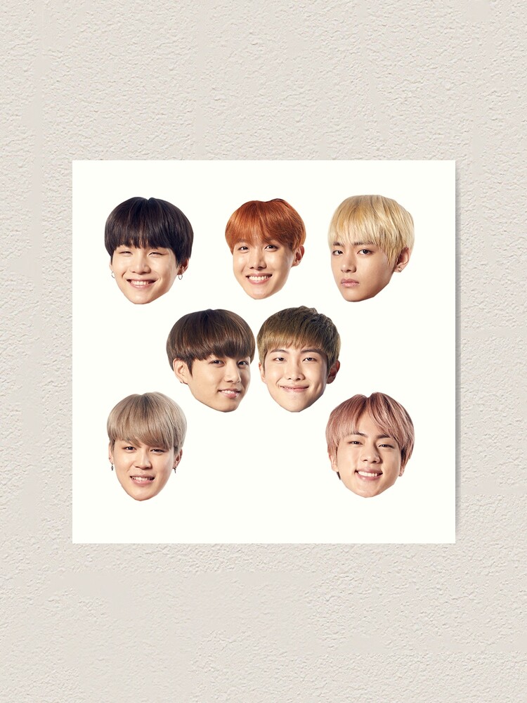 "BTS Heads" Art Print for Sale by vargasaneliz | Redbubble