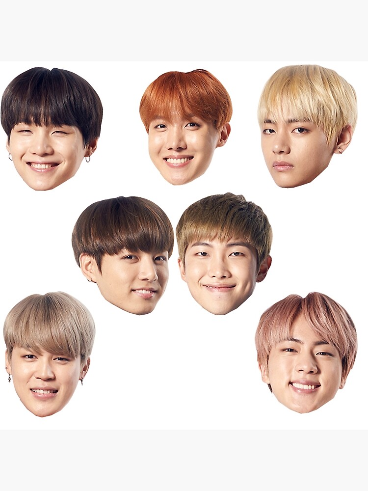 "BTS Heads" Art Print by vargasaneliz | Redbubble