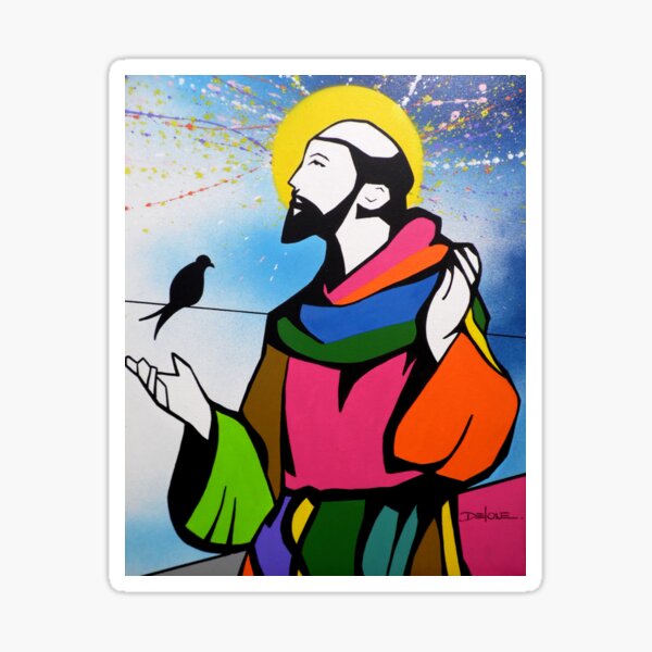 "All the colors of st.Francis" Sticker for Sale by ANGELICALL33 | Redbubble