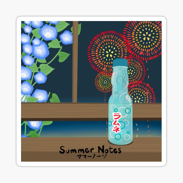 "Summer Notes and Fireworks " Sticker for Sale by Fujiplumjam | Redbubble