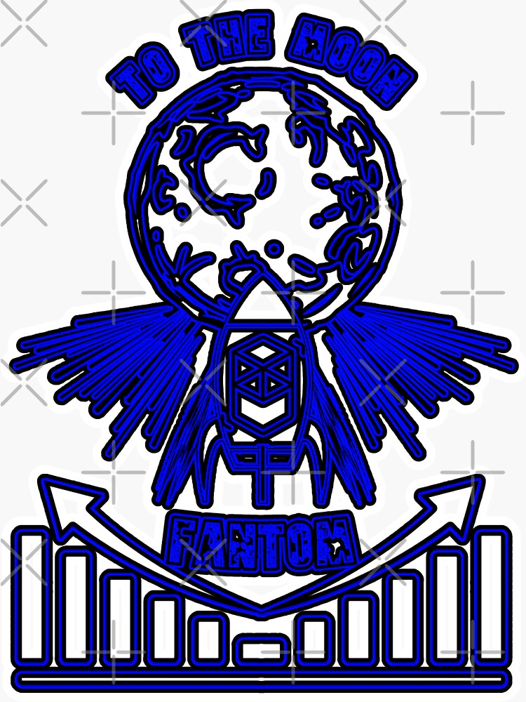 "Fantom (FTM) to the moon neon style" Sticker for Sale by CRYPTO-STATE ...