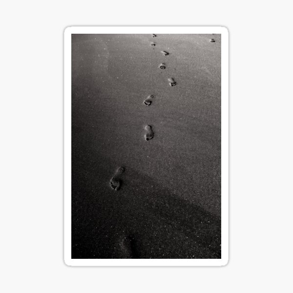 "Beach footsteps" Sticker for Sale by akhilmd | Redbubble