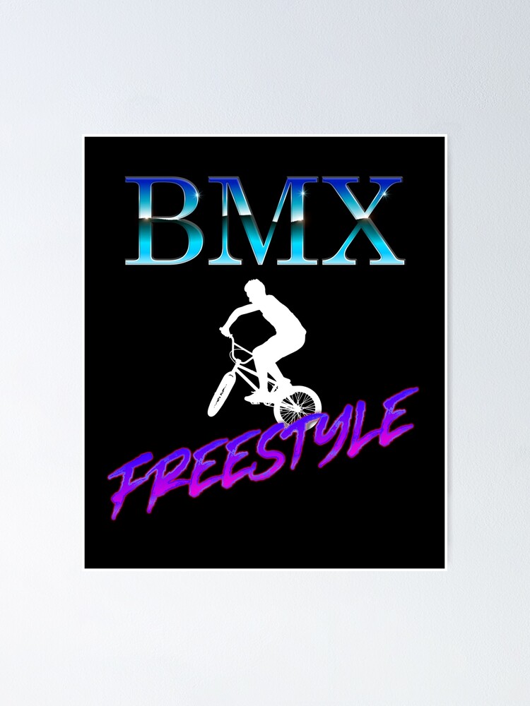 "Colorful Retro BMX Freestyle Design" Poster for Sale by 486DesignCo ...